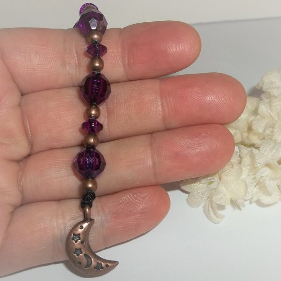 wvluckygirl | Accessories | New Bookmark Bookmarker Beaded Purple ...